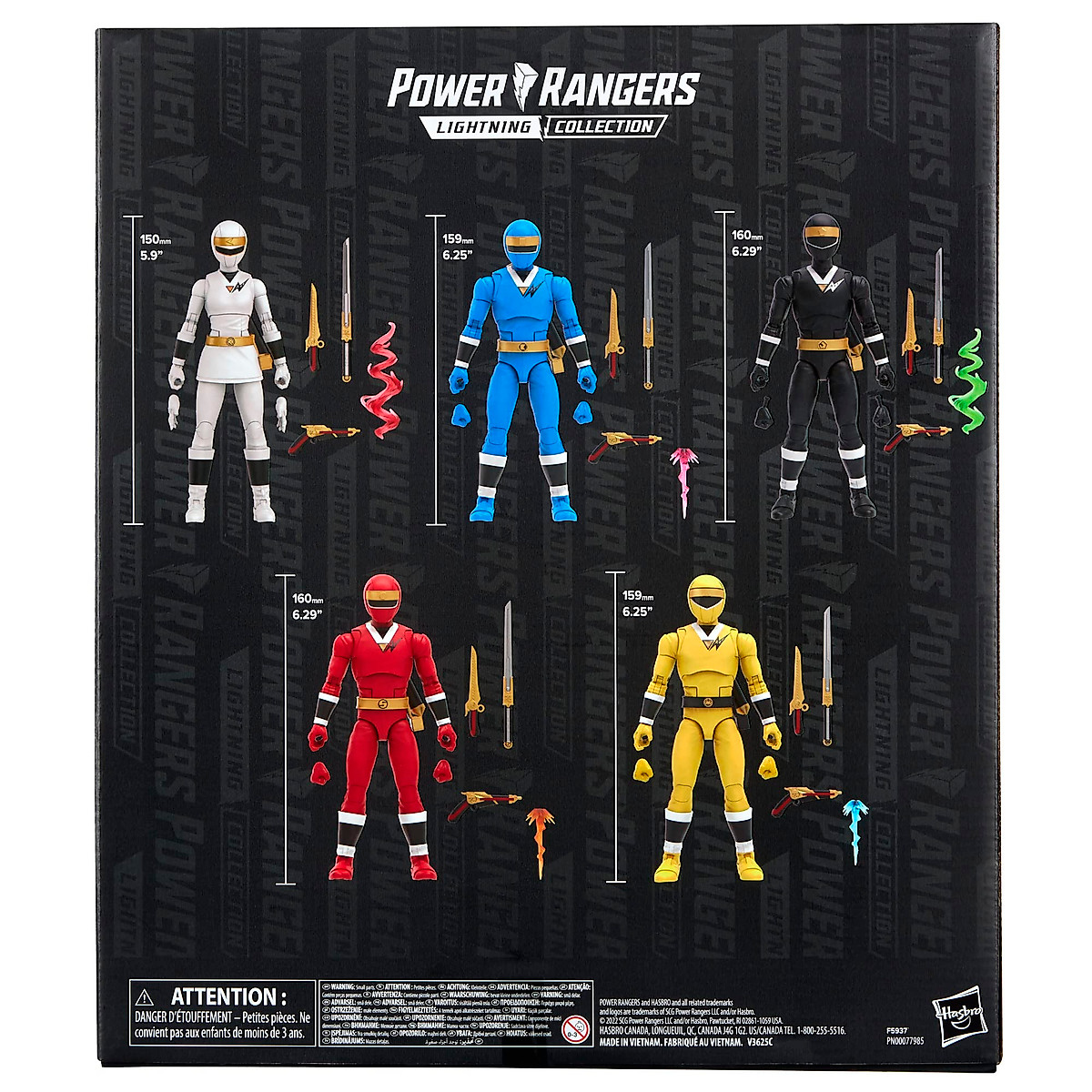 Power Rangers Lightning Collection 5-Pack Alien Rangers of Aquitar 6-inch Action Figures, Toys Kids Ages 4 and Up (Amazon Exclusive)