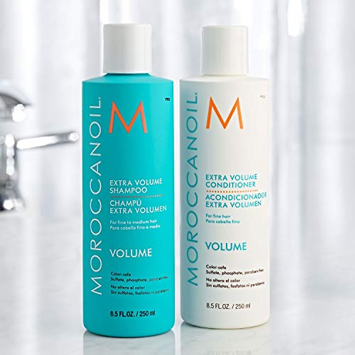 Moroccanoil Extra Volume Shampoo and Conditioner Bundle, 8.5 Fl. Oz Set