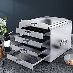 ANSNAL Roll Steamer Rice Noodle Rolls Machine, 53x53x43cm Stainless Steel Chinese Changfen Steamer, 4-Layer Cantonese Household Cuisine Cookware