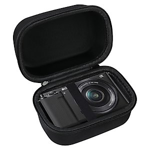 Elonbo Carrying Case for Sony Alpha ZV-E10 / ZV-E10L - APS-C Interchangeable Lens Mirrorless Vlog Camera Kit, Portable Digital Camera Travel Protective Cover Bag Storage Holder, Black