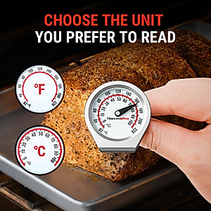 ThermoPro Dial Instant Read Meat Thermometer for Cooking, Grill Food Thermometer with Glass Lens, Portable Kitchen Thermometer with 5'' Stainless Steel Probe for Liquid, Steak, Turkey Temp Checking