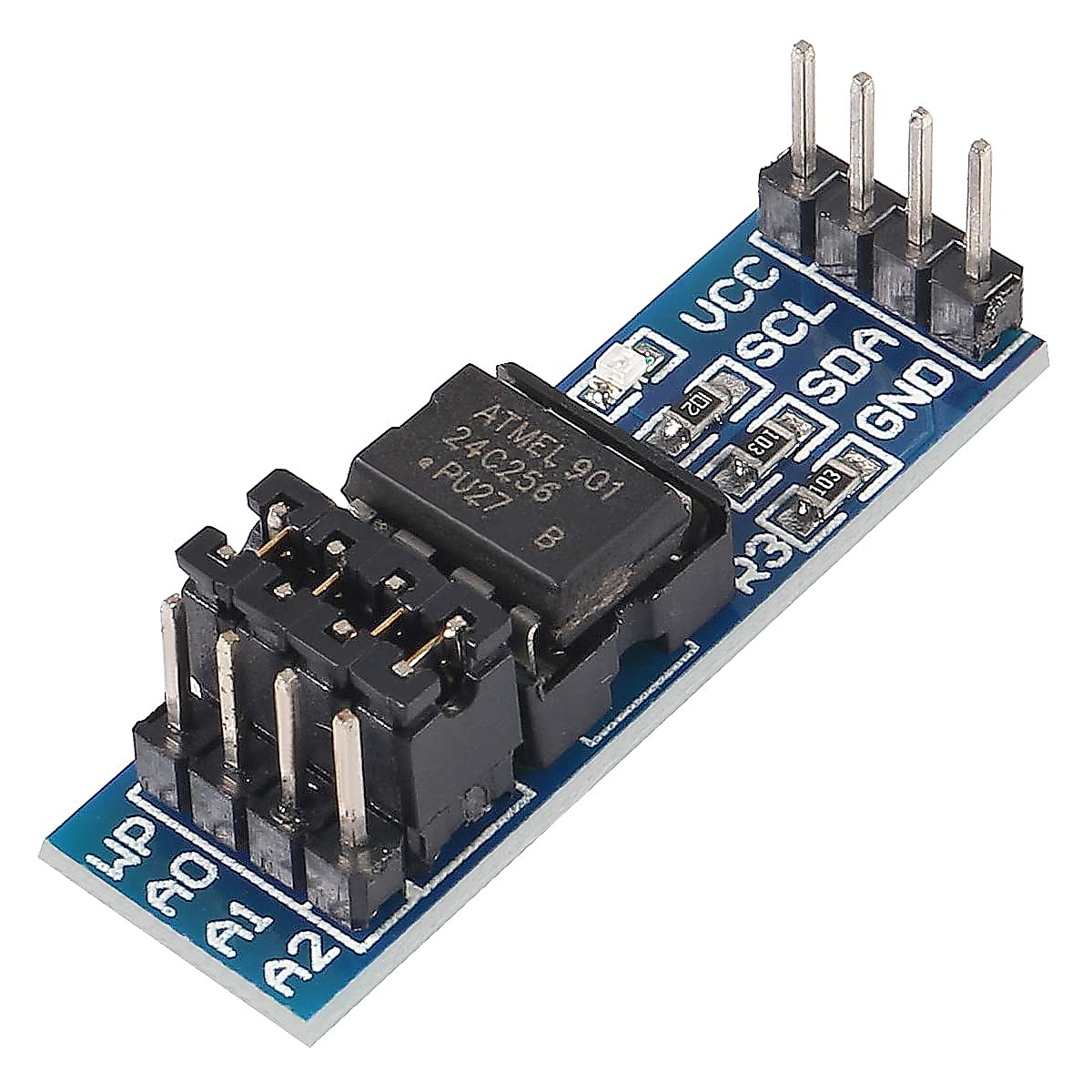 ACEIRMC 6pcs AT24C256 I2C Interface 256k Bits for EEPROM Memory Module Data Storage 8P Chip Power Supply Indicator Pull Up Resistor Direct Jumper Setting Intelligent car Accessories for arduino 3.3-5V
