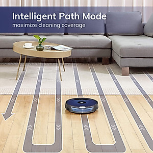 ILIFE A80 Max Robot Vacuum Cleaner, 2000Pa Max Suction, Wi-Fi Connected, Works with Alexa, 2-in-1 Roller Brush, Self-Charging, Slim and Quiet, Ideal for Pet Hair, Hard Floor and Medium Pile Carpet.