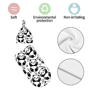 Jarverce Swaddling Blanket for Baby, Soft Sleeping Bag, Sack for Newborn Boys Girls, Unisex Baby Stuff, Panda
