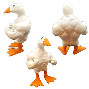 Magnetic Goose Duck Key Holder, Unique Key Holder, Standing Muscle Goose Statue, Funny Animal Magnetic Key Holder, Magnetic Tool Holder, Kawaii Desk Accessories, Room Office Tabletop Ornament (1 PC)