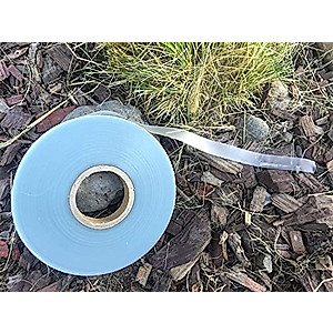 Clear Tie Tape 300 FEET x 1/2" Each Roll/Translucent Stretch Plant Ribbon Garden Vinyl - 3 Pack