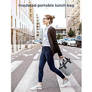 YISSVIC Electric Food Heater for Car and Truck,Portable Food Warmer Heater for Work 3in1 for 12V 24V 110V Heated Lunch Box with Removable Container and Bag