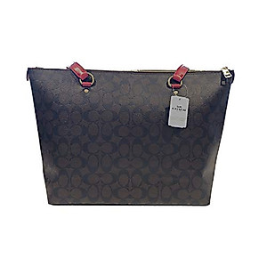 Coach Gllery Tote Shoulder Handbag (IM/Brown True Red), Large