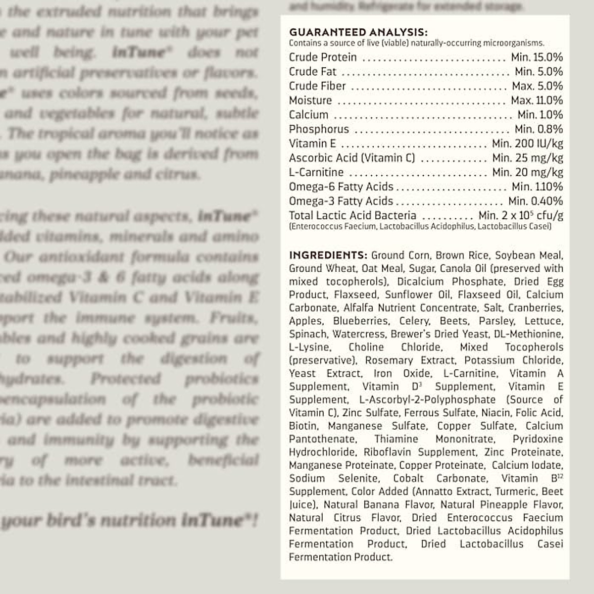 Higgins Intune Canary/Finch Food 2Lb