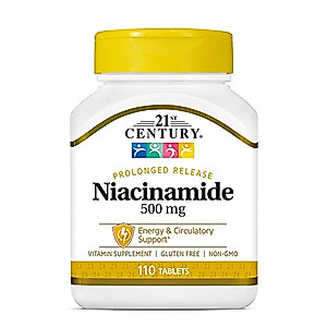 21st Century Niacinamide 500 mg Prolonged Release Tablets, 110-Count