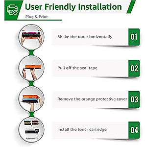GREENSKY Compatible Toner Cartridge Replacement for HP 125A CB540A CB541A CB542A CB543A Color Laserjet CM1312 MFP CM1312nfi CP1215 CP1515n CP1518ni Printer (Black, Cyan, Yellow, Magenta, 4-Pack)