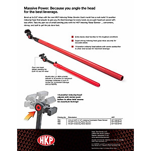 Crescent H.K. Porter 3/8" (3) and 1/2" (4) Extendable Indexing Rebar Bender, RB4, Red/Black
