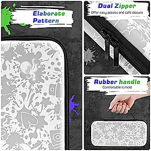 MoKo Carrying Case for Nintendo Switch OLED Model/Nintendo Switch, Hard Shell Portable Travel Carry Case w/10 Game Card Slots Compatible for Nintendo Switch Console & Accessories, Gray Seabed