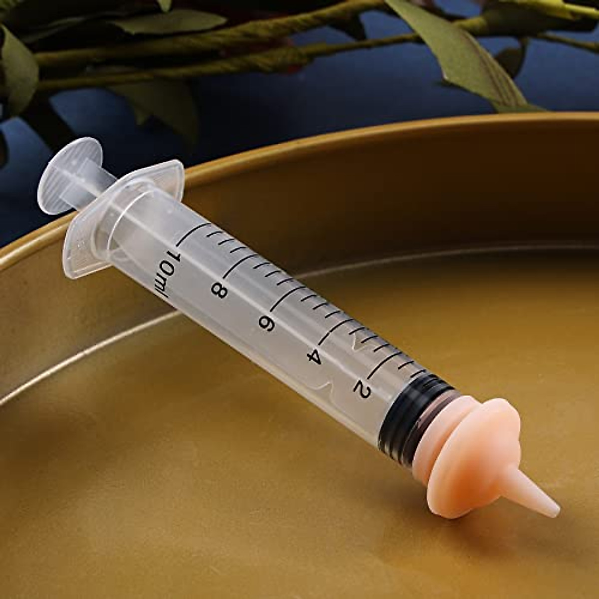 10 Packs of Pet Feeding Nipple for Kitten and Puppy Silicone Feeding Pacifier for Pets and Wildlife - Includes One 1-10ml Syringe