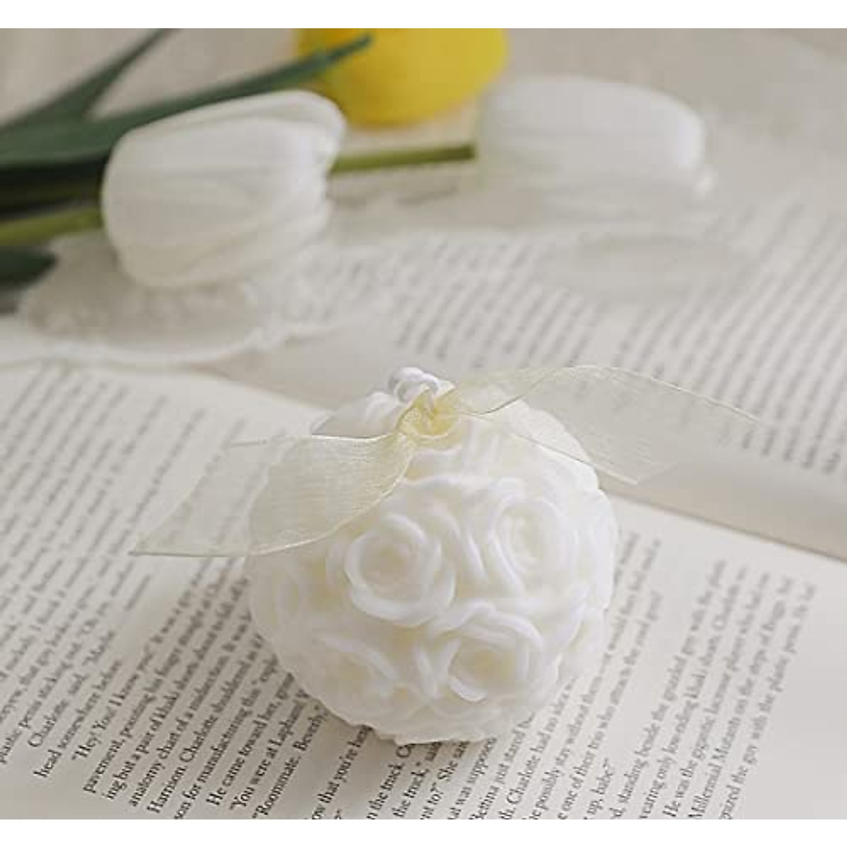 Aroma Candle,140G Hydrangea Onion Flower Shaped Soy Wax Scented Candle for Table Photo Prop Birthday Gift,Prefect for Meditation Stress Relief Mood Boosting Bath Yoga