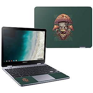 MightySkins Skin Compatible with Samsung Chromebook Plus LTE (2018) - Evil Mushroom | Protective, Durable, and Unique Vinyl wrap Cover | Easy to Apply, Remove, and Change Styles | Made in The USA