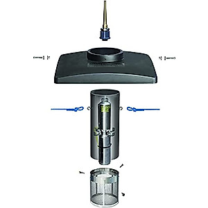 Scott Aerator Amherst 1 Horse Power 115V Large Pond Fountain | Maintenance Free Stainless Steel Fountain Pump | Aerating Fountain for Ponds & Lakes with 100 ft. 10 Gauge Submersible Power Cord