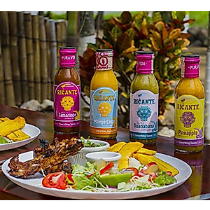 Ricante Tropical Pineapple Habanero Infused Everything Sauce, Keto and Gluten Friendly, Whole 30 Approved, 12-Ounce Bottle
