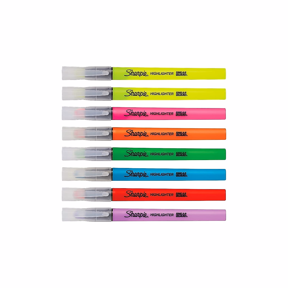 SHARPIE Highlighter, Clear View Highlighter with See-Through Chisel Tip, Stick Highlighter, Assorted, 8 Count