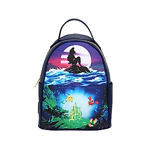 Loungefly Disney The Little Mermaid Silhouette Mini Backpack - Hot Topic Exclusive Navy Blue 14700529