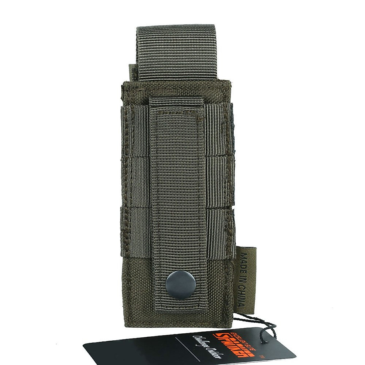 EXCELLENT ELITE SPANKER Molle Single/Double Pistol Mag Pouch Tactical Magazine Pouch Tool Organizer Holder (Single Ranger Green)