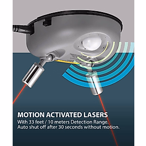 Fosmon, Wider Angle Upgrade, Dual Laser Garage Parking Assist Guide System, 360-degree Adjustable Parking Sensor with AC Adapter and Battery Backup for Car/Automotive