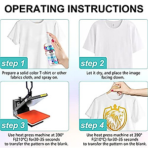 2x100ml Sublimation Spray, Sublimation Coating Spray for All Fabric, Including 100% Cotton, Polyester, Carton, Tote Bag, Pillows, Mugs, Canvas, Quick Dry & Super Adhesion, High Gloss Vibrant Color