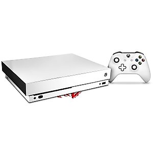 WraptorSkinz Decal Vinyl Skin Wrap Compatible with Xbox One X Console and Controller - Solids Collection White