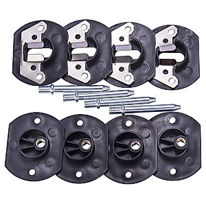 INCREWAY 4 Sets Furniture Connector, Black Pin Style Sofa Couch Sectional Connector with Screws