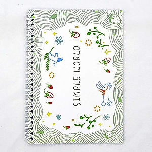 SUNNYHILL Sticker Collecting Album Reusable Sticker Book Won't Harm Stickers 30 Sheets 8.3" x 5.8" (Simple World)