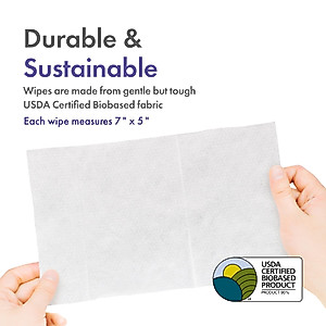 Petkin Plant-Based EarWipes, 80 Wipes - Biobased & Sustainable Pet Ear Wipes for Dogs & Cats - Cleans Ear Area, Dirt, Odor & Wax - Consciously Cleans & Conditions - Easy to Use - Lavender