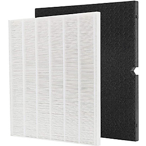 VIEWALL 116130 Replacement Filter H Replacement Compatible with Winix 5500-2 Air Purifier and Models AM80, HEPA Filters + Activated Carbon Filter Combo Pack