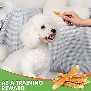 MON2SUN Rawhide Free Dog Treats, 4 Inch Chicken Wrapped Cod Fillet Dog Snacks for Small Dogs, Soft and Training Treats, 20oz (56 Count-Pack of 1)