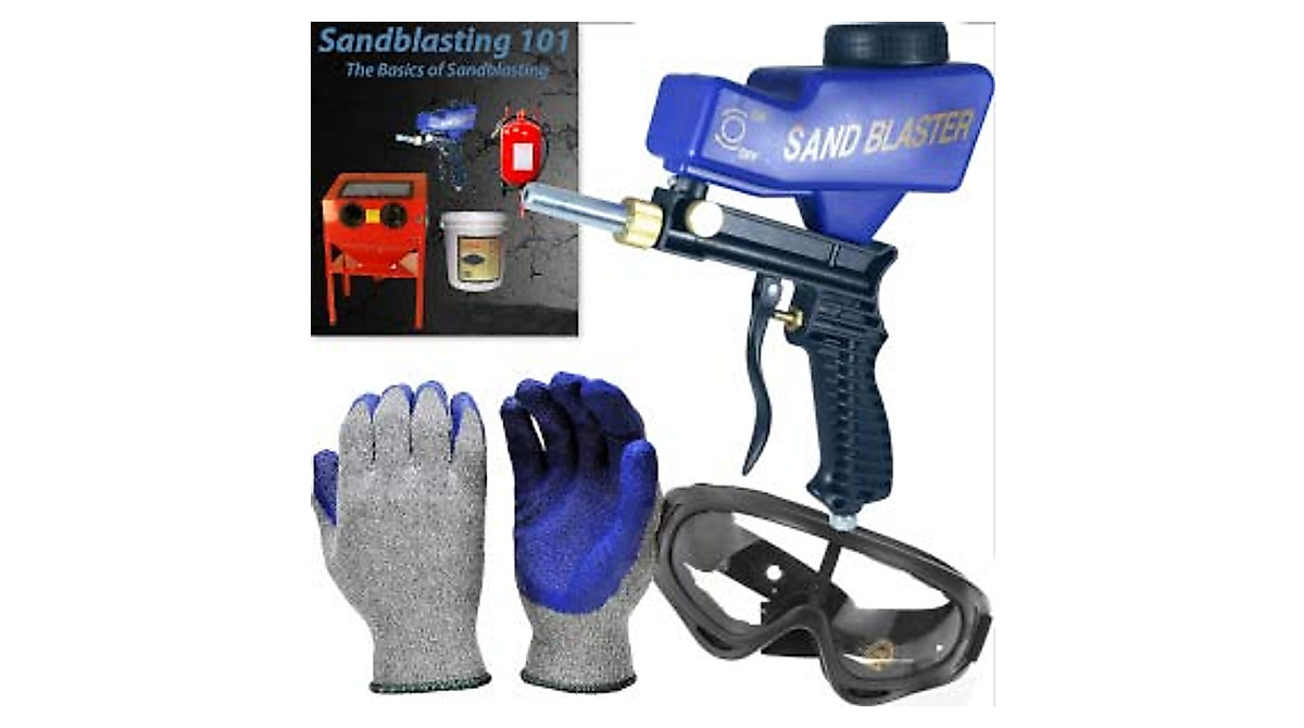 Portable Sandblaster Gun - Handheld Abrasive blasting with Funneling Tech