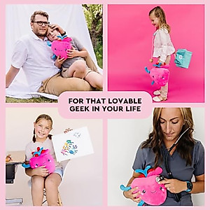 nerdbugs Heart Plush - I Aorta to Tell You How Much I Love You!- Adorable, Cute and Funny Cardiology Heart Plush/ Health Educational Gift/ Heart Surgery Gift/ Heart attack gift