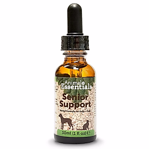 Animal Essentials Senior Support Supplement Dogs and Cats, 1 fl oz - Made in USA Physical and Mental Well-Being