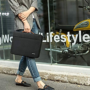 Civoten 14 Inch Laptop Sleeve Case Notebook Bag 360° Protective Handbag for 15" New MacBook Pro/Lenovo Flex 4/ThinkPad X1 Carbon L480 T480s E480/HP Pavilion X360/Dell Latitude 5490 7490 2018, Black