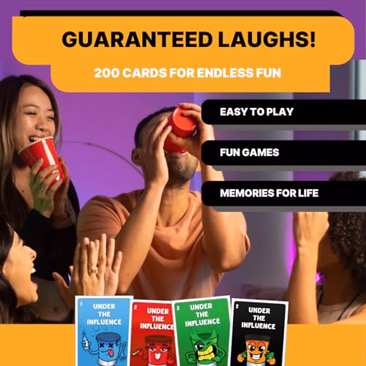 Extremely Under the Influence - Drinking Games for Adults - Party Card Game for Night with Friends - Fun Challenges, Dares, and Questions - Perfect for Parties, 21st Birthday Gift (Expansion Pack)
