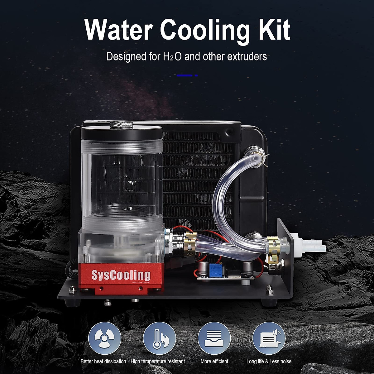 BIQU Water Cooling Kit for 3D Printers Water Cooler for BIQU H2O and Other High Temperature Printing Extruder