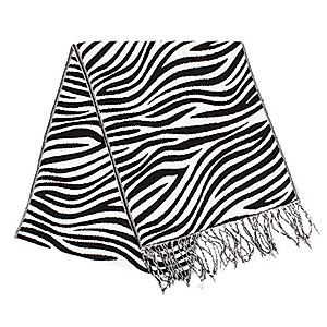 Sexy Basics 2 Pack Super Soft & Luxurious Cashmere Feel Winter Scarf Wrap / 72" Long (2 PACK-LEOPARD BLACK & PURPLE, 72x12)