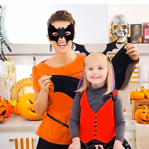 Luinabio Halloween Bat Costume Accessory Bat Ears Headband and Bat Eye Mask for Halloween Party, Cosplay, Costume Ball, Carnival