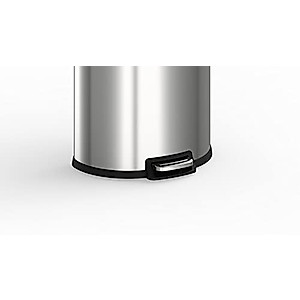 NINESTARS AMZ-SOT-50-3 Step-on Trashcan, 13 Gal, Stainless Steel