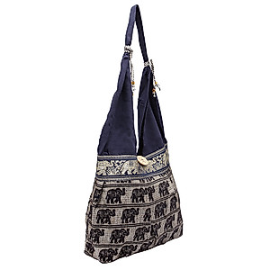 Rastogi Handicrafts Women's Casual Dainty Shoulder-Handbags, Black, Medium