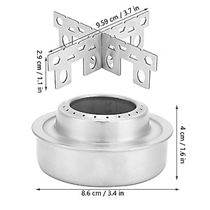 Mini Alcohol Stove,Ultralight Stainless Steel Mini Camping Stove Alcohol With Cross Stand For Camping Hiking Backpacking Picnic Bbq Outdoor Catering