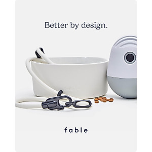 FABLE The Falcon Treat Dispensing Dog Toy Interlocking Design - 2 Cavity Dog Toy Treat Dispenser for Dry Food & Spreads - Dog Treat Toys Interactive & Solo Play - No BPA Dog Treat Toy - Light Blue