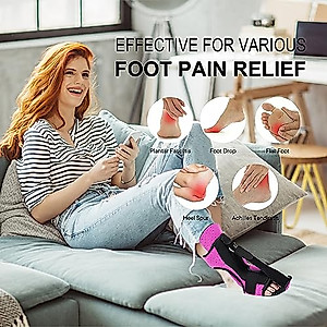 Kelong Plantar Fasciitis Night Splint: Upgraded Plantar Fasciitis Brace with Massage Ball for Foot Pain Relief by Plantar Fasciitis Achilles Tendonitis Foot Drop Flat Arch Heel Spur | Comfortable & Easy Use for Women Men