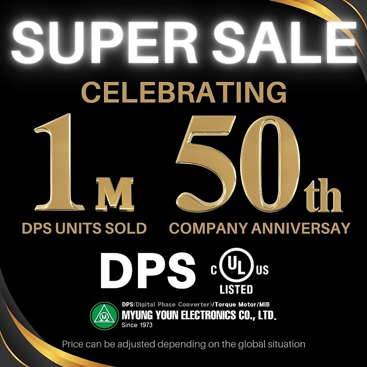 DPS 2HP My-PS-2 Used for 1HP(0.75kW) 3A Motor, Single to 3 Phase Converter, 1 DPS Must Be Used for 1 Motor Only, Input/Output 200-240V, UL Listed