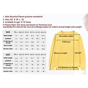 UNACOO Kids Crewneck Long Sleeve Fleece Sweatshirt Pullover Cotton Tops for Boys or Girls (deep green, xl(11-12 Years))