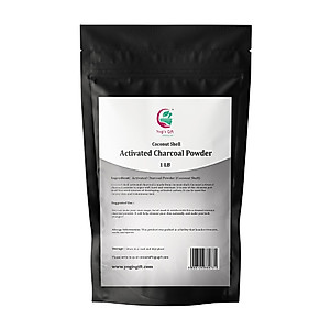 Activated Charcoal Powder 1 LB | Grounded Activated Charcoal Powder for Facial Scrub, Skin & Soap Making | Coconut Shells Based | By Yogi's Gift®