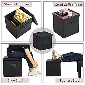 VUYUYU Convertible Futon Couch Bed with Two Storage Ottoman/Coffee Table, Leather Folding Loveseat Sleeper, Small Futon Sofa for Compact Living Space, Apartment, Dorm, Bedroom